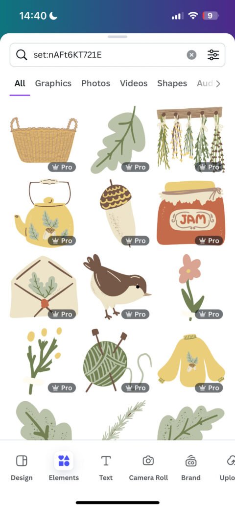 25 Cottagecore Element Sets on Canva Pro | Canva Design Tools