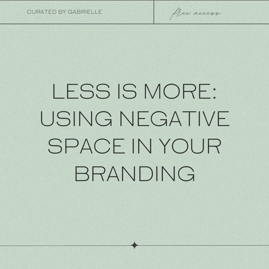Less is More | Using Negative Space In Your Branding | DIY Design