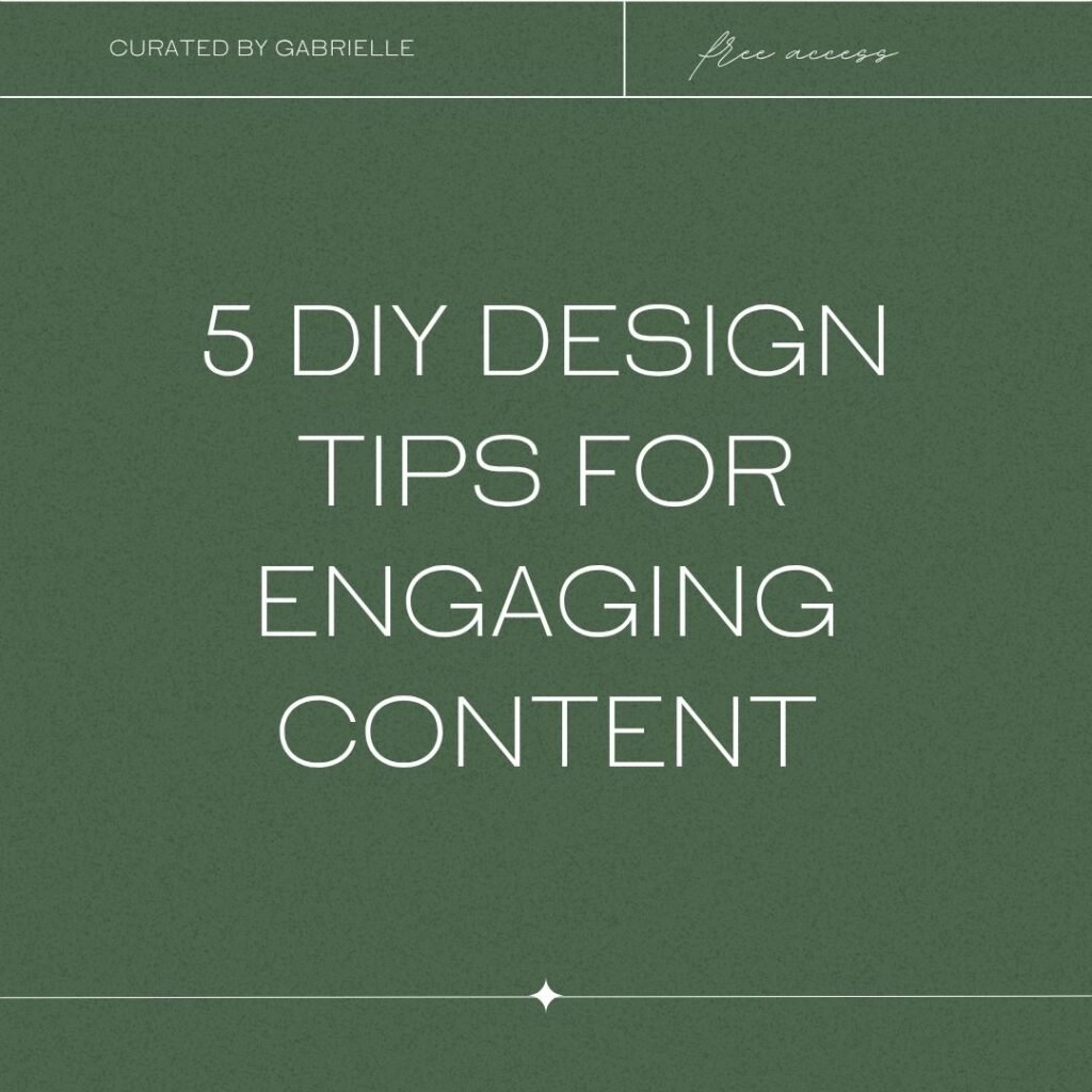 Five Tips for ENGAGING DIY Design | DIY Design Tips